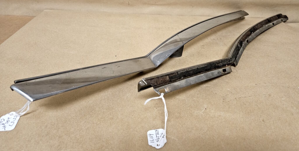 1955 1957 Quarter Panel Upper Inner Garnish Molding Pair Used, Pontiac ...