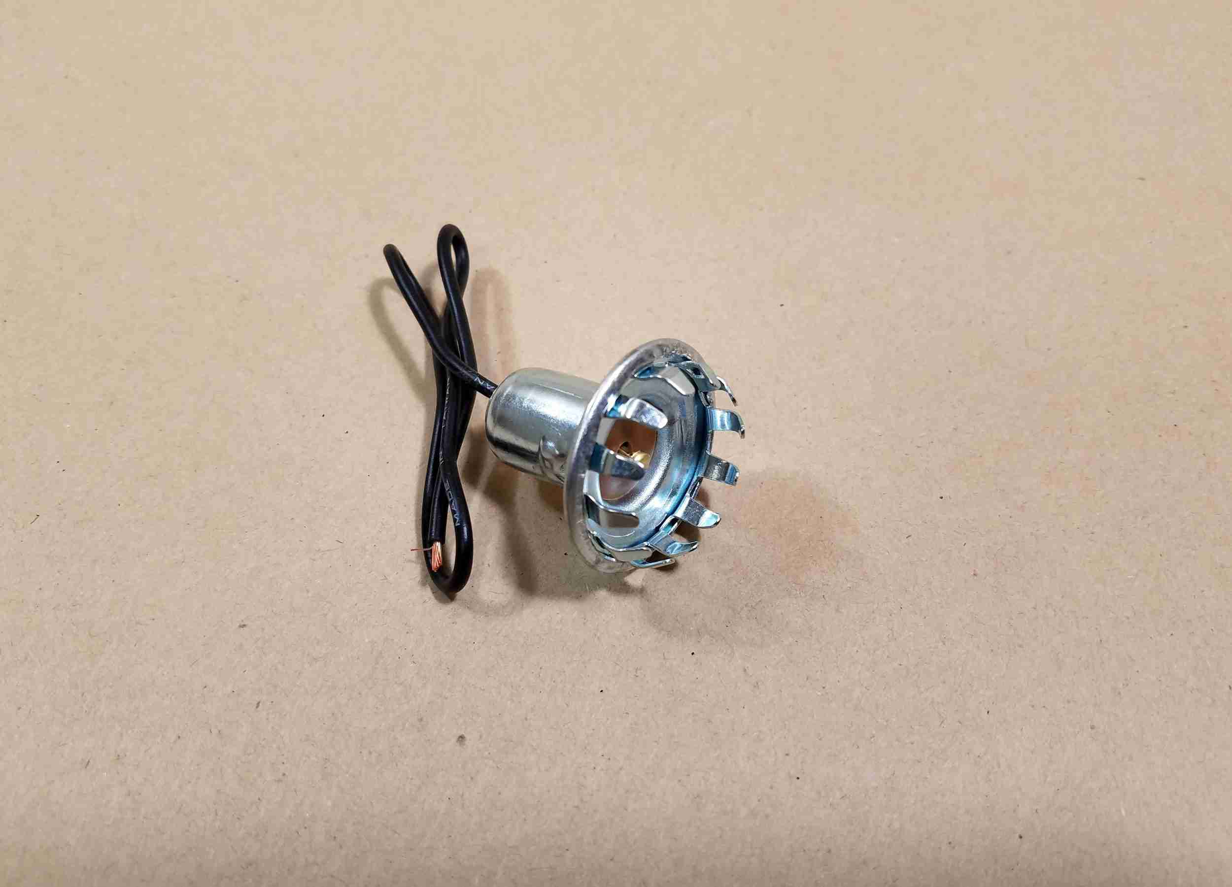 1926-60 Lamp Socket & Wire, single terminal for various license plate ...