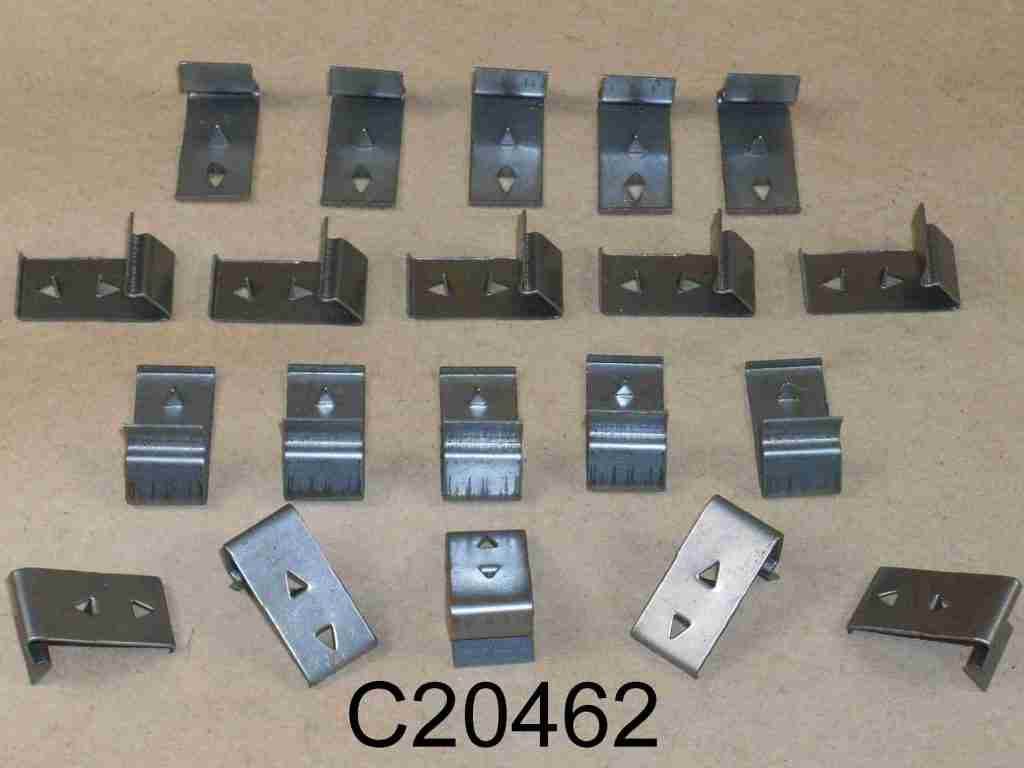 1933-64 Door/Quarter Window Run Channel Retainer Clip Set, 20 pieces ...