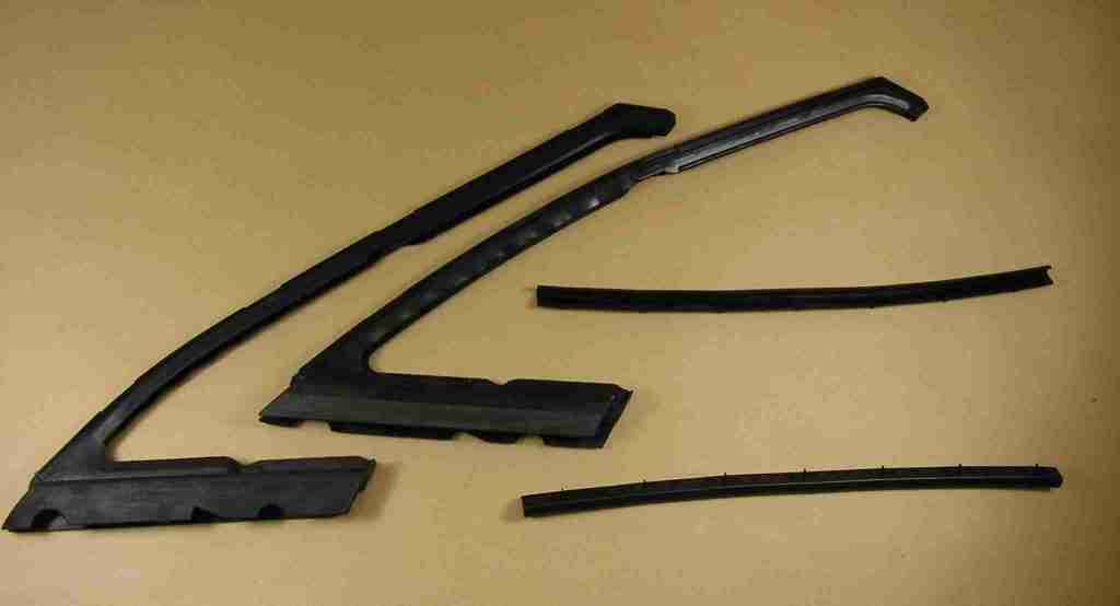 1965-68 P8 Ht & Conv Vent Window weatherstrip includes vertical lip ...