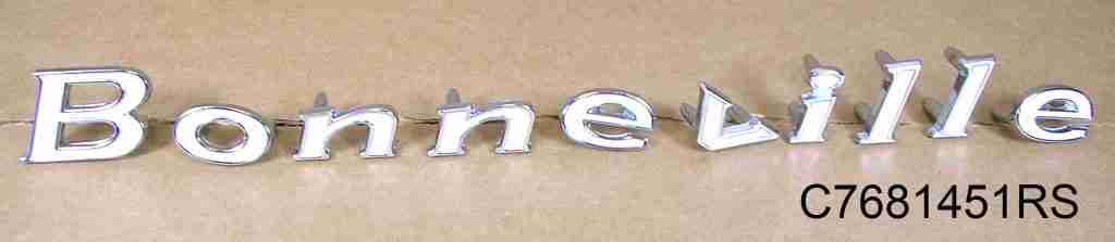 1967 Quarter Panel Letters, ”Bonneville” – CPR Parts