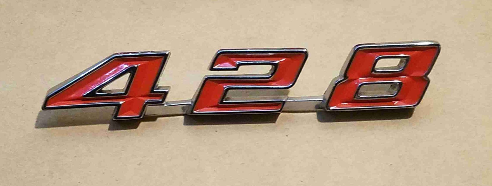 1967 Fender Emblem, ”428” GM # 9787948 & 9787949 – CPR Parts